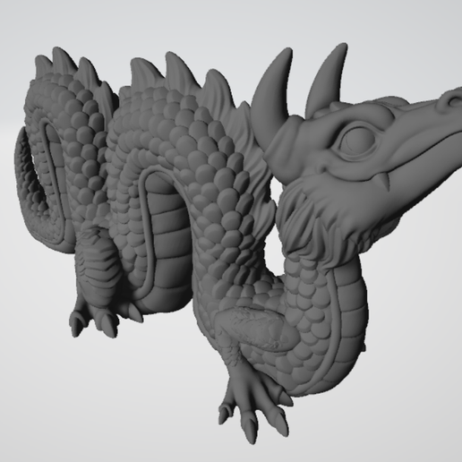 🐉 Majestic Oriental Dragon Statue 3D Model・ STL File for 3D printing・Cults