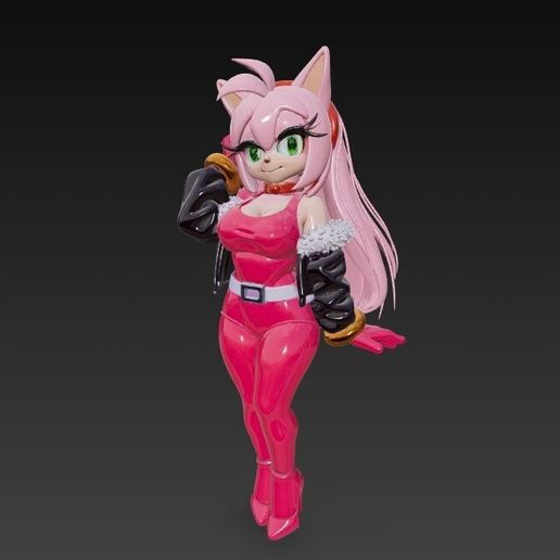 🦸 amy sonic waifu・ STL File for 3D printing・Cults