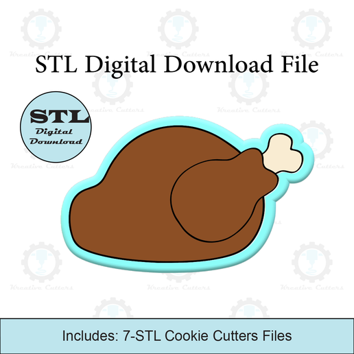 🦃 Thanksgiving Turkey Cookie Cutter | STL File・ 3D File for 3D printing ...