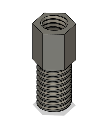 🧵 Fitting pipe adapter thread 6mm to 8mm・ STL File for 3D printing・Cults