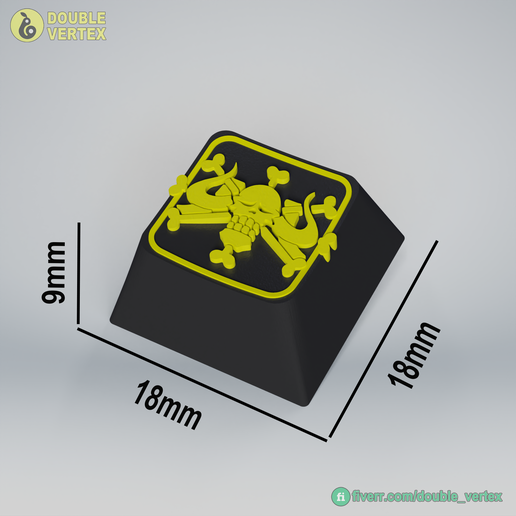 🏴‍☠️ Beast Pirate Logo Keycap – For 3D Print (XDA/DSA Compatible)・ STL File for 3D printing・Cults