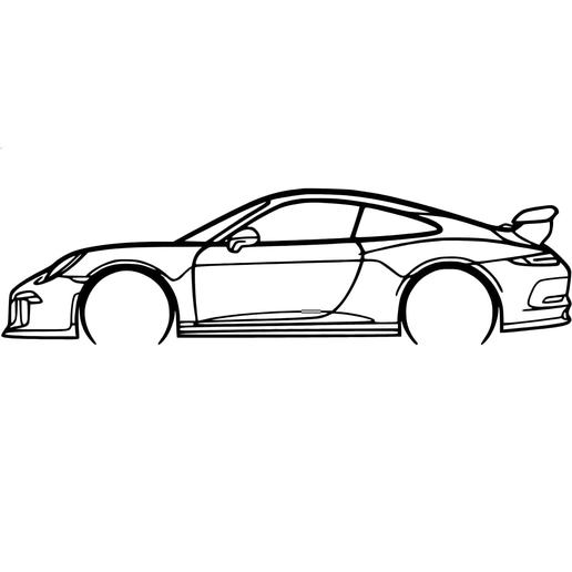 porsche outline vector