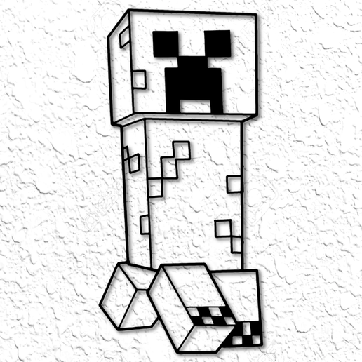 🎨 Minecraft creeper wall art Minecraft wall décor Minecraft creeper ...