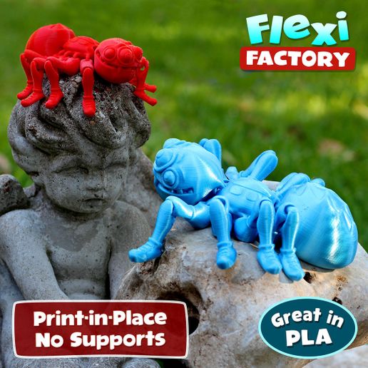 STL file Cute Flexi Print-in-Place Spider・3D printer model to download ...