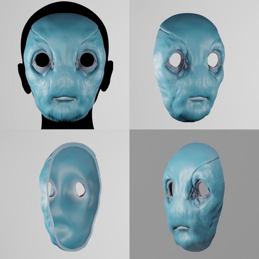 👽 oc alien mask - 3d printable files・ OBJ File for 3D printing・Cults