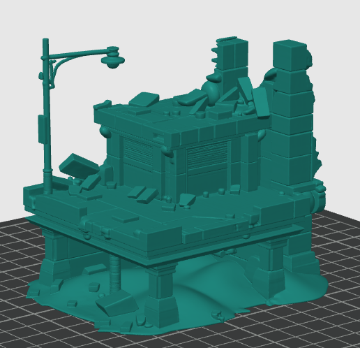 🏙️ Structure // Destroyed city Destroyed structure for diorama or model ...