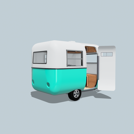 🚐 1:18 Scale Vintage Boler Camp Trailer・Free STL File for 3D printing・Cults