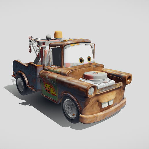 Archivo STL Tow Mater - Disney/Pixar CARS 3D Printable Model 🚚 ・Modelo ...