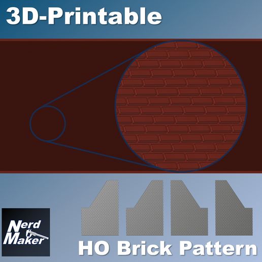 🤓 Nerd Maker HO Brick Pattern・ STL File for 3D printing・Cults