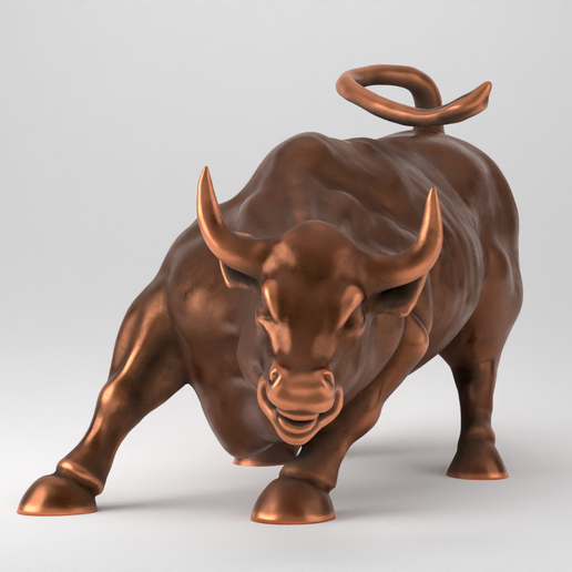 🐂 Wall Street Charging Bull・ STL File for ・Cults