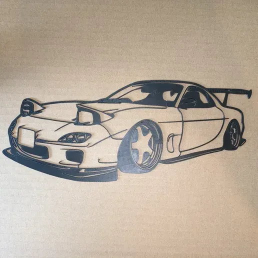 3MF file Mazda RX7 silhouette - commercial use 🚗 ・3D print design to ...