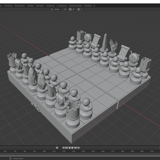 ♟️ Judeo-Christian Chess Board・ 3D File for 3D printing・Cults