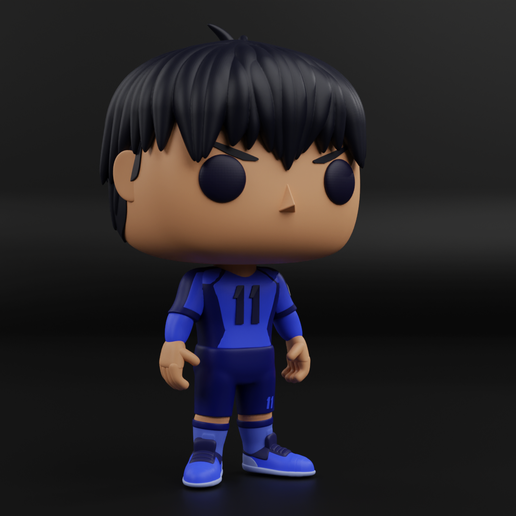 STL file Yoichi Isagi funko pop from the anime blue lock 🔒 ・Model to ...