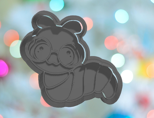 🏫 School Book Worm Cookie Cutter・ STL File for 3D printing・Cults