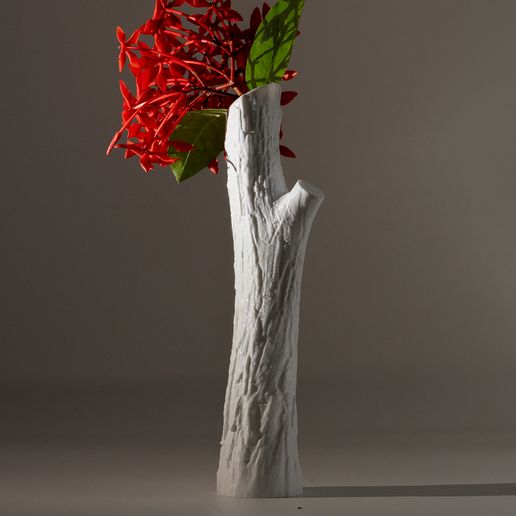 STL file Tree vase | Bark vase 1 | modern vase design | Minimalistic ...