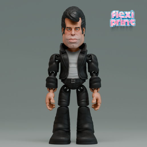 3D file Danny Zuko | Flexi Print 🧸 ・Model to download and 3D print・Cults