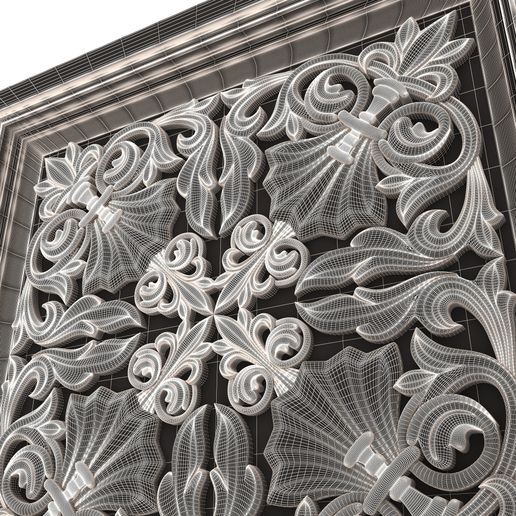3D file Carved Ceiling Tile 04 🪵 ・3D printable model to download・Cults