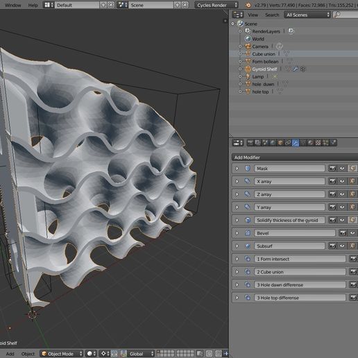 Free STL file Gyroid Shelf Bracket・3D printing template to download・Cults