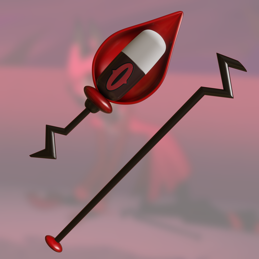 📻 ALASTOR RADIO DEMON HAZBIN HOTEL Broken MICROPHONE CANE 3D PRINT ...