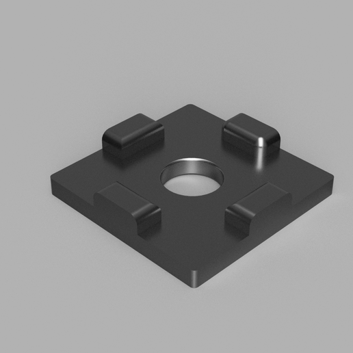 🔚 2020 Extrusion End Cap M6 center hole・Free STL File for ・Cults