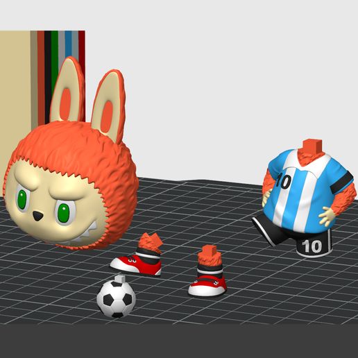 👾 LABUBU MESSI - STL & 3mf Multicolor・Archivo 3D para Impresión 3D・Cults