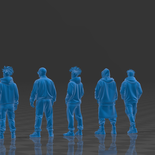 ♂️ 5 Pack Set 3 - Urban Style Male Figures Scale 1/64 | STL・ STL File ...