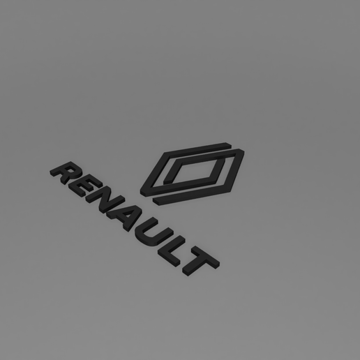 STL file Renault Logo + Stand 👾 (3MF)・3D printer design to download・Cults
