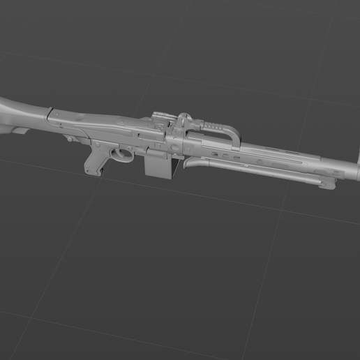 🔫 Spanish CETME "Ameli" light machine gun・ OBJ File for 3D printing・Cults