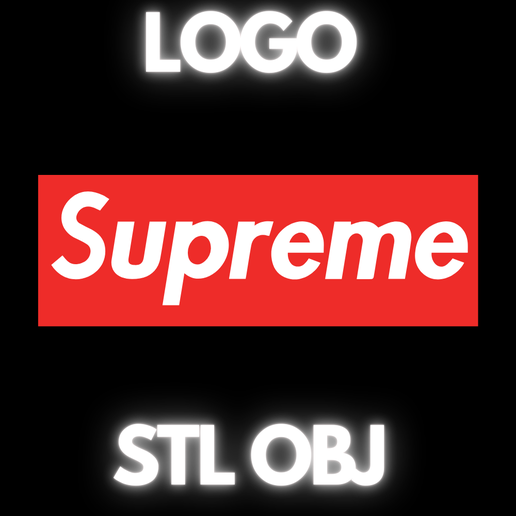 🚩 Supreme Design logo・ STL File for 3D printing・Cults