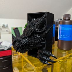 3D printing Dragon Emerging- Book Nook • made with Bambu Labs P1P・Cults