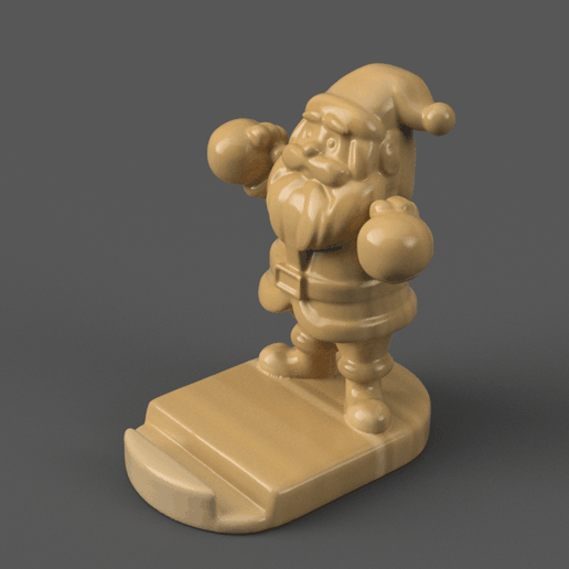 STL file Cute santa Phone Holder – 3D Functional and Adorable Desk ...