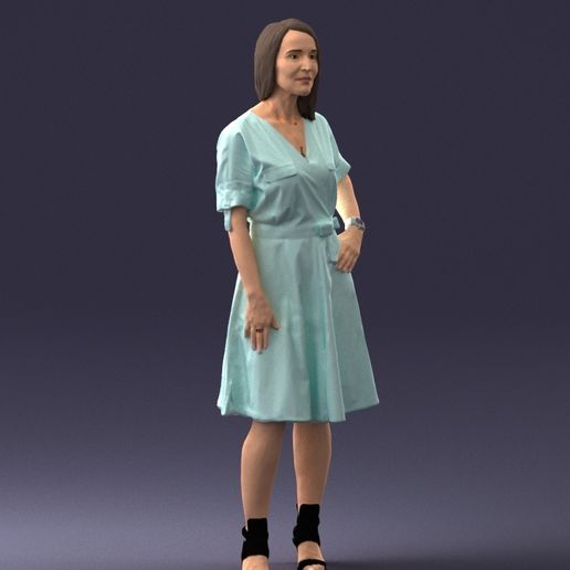 👩 000411 Realistic Woman Character Full Body Scan・ 3D File for 3D ...
