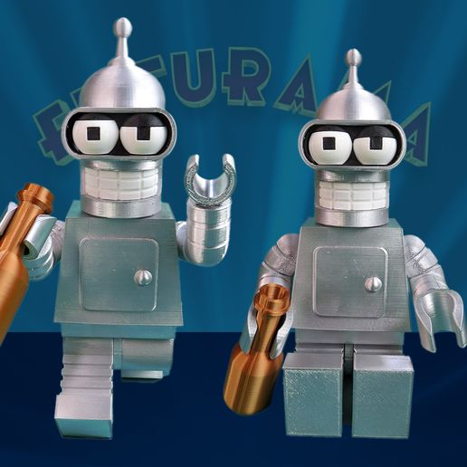🤖 35 CM FANART FIGURE OF BENDER・ STL File for ・Cults