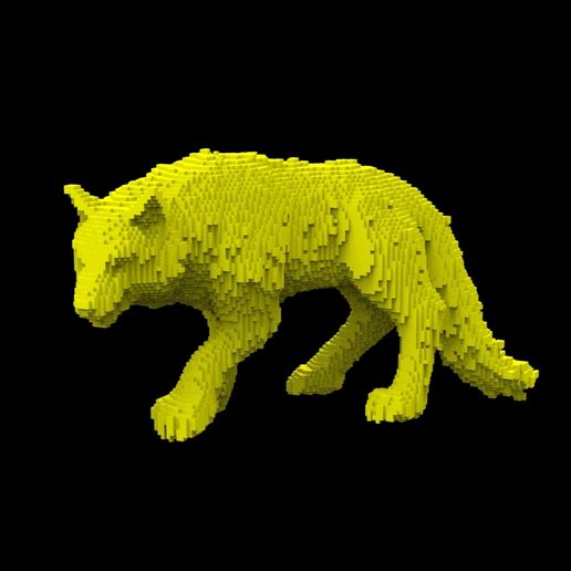 🐺 Wolf voxel・ OBJ File for 3D printing・Cults