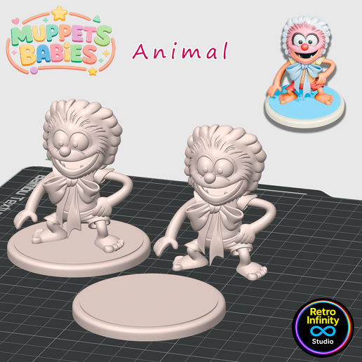 ♾️ Животное - коллекционная фигурка Muppet Babies 3D (80 мм) | Retro ...