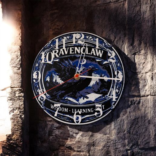 🏠 Ravenclaw house Hogwarts Wall Clock・ 3MF File for 3D printing・Cults