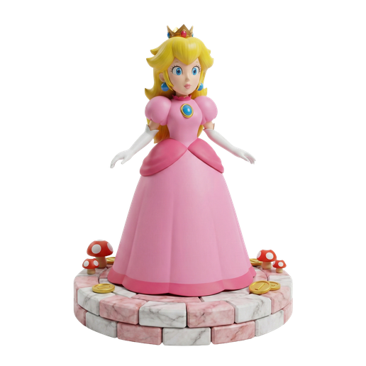 👸 Princess Peach・ STL File for 3D printing・Cults