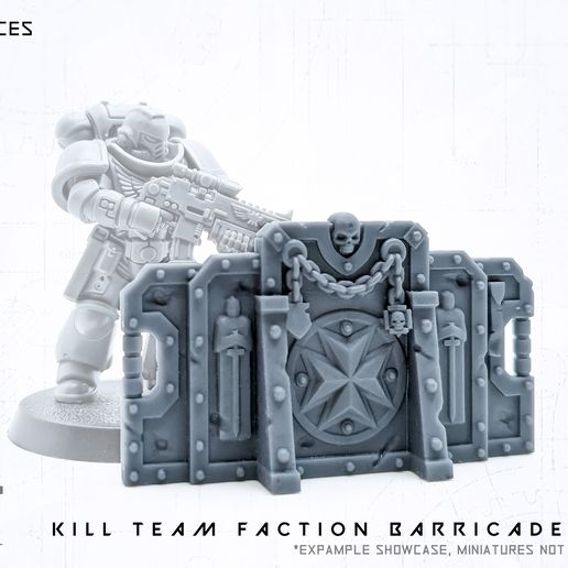 3D printer Back Templar Faction Barricade for Kill team • made with ...