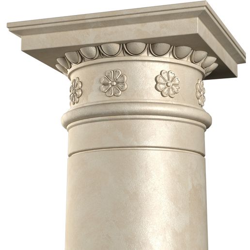 🏛️ Round Classical rustic columns 3D model・ STL File for 3D printing・Cults
