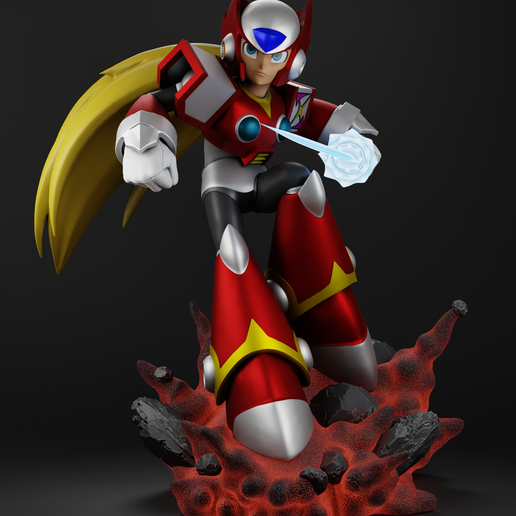 STL file Zero - Megaman 🦸 ・3D printable design to download・Cults