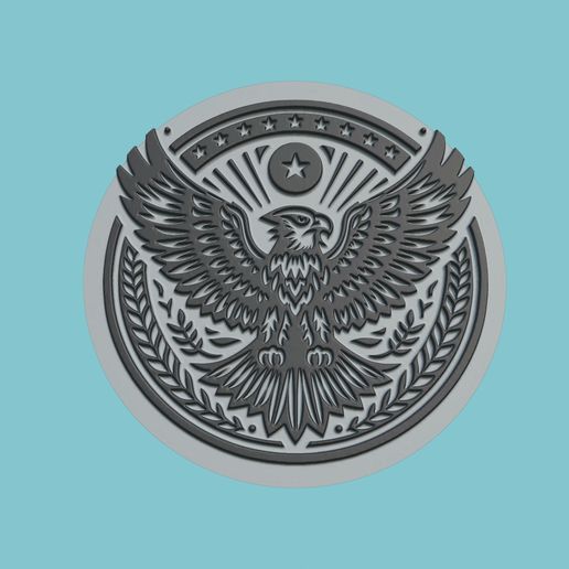 3D file Hawk Medallion Hawk 3d Print Model 🦅 ・3D print model to ...