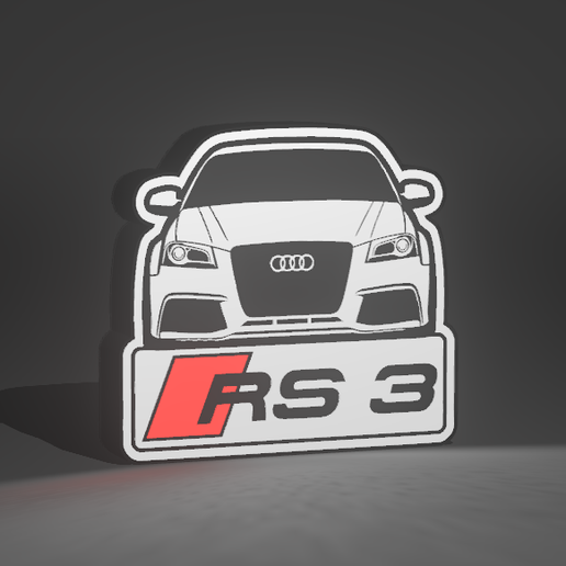 🚗 Audi RS3 led lamp・ 3MF File for 3D printing・Cults