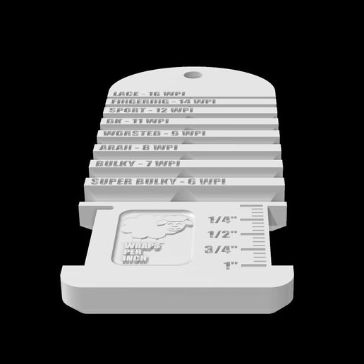 🧶 Wraps Per Inch - Yarn Gauge (Prints Directly Off Build Plate)・ STL ...