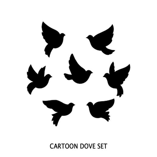 OBJ file Cartoon Dove Set 🕊️ ・3D printer design to download・Cults