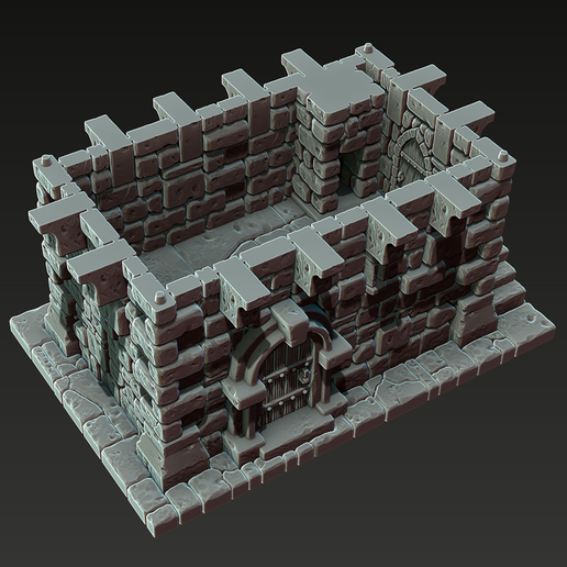 STL file Fantasy Medieval Building With Interior 🏗️ ・3D printer model ...