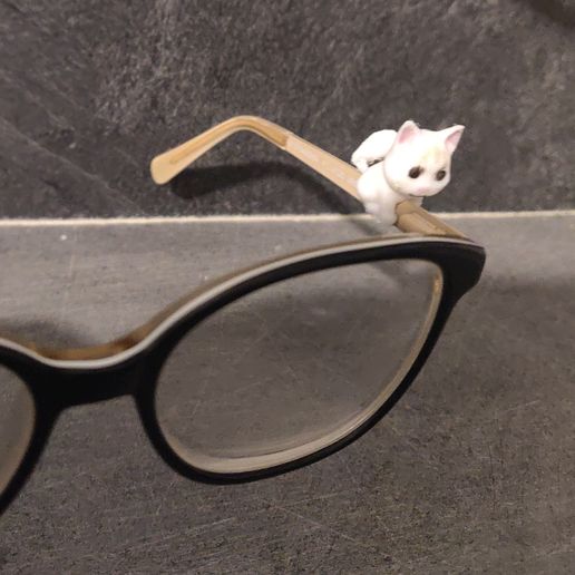🐱 Cute Cat Glasses Accessory - 3D Printable・ STL File for 3D printing・Cults