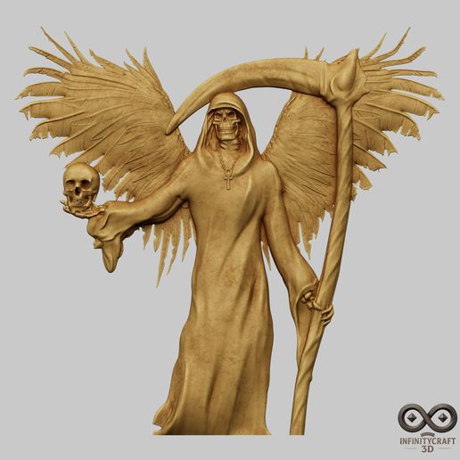 📁 Shadow of the Grim Reaper Relief STL file for 3d printing or CNC・ STL ...