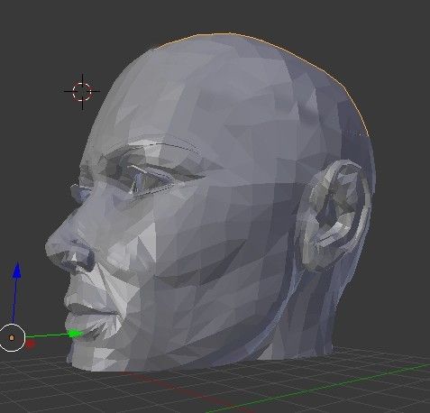 🎨 head low poly poly・Free STL File for ・Cults