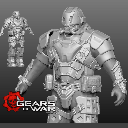 🦸 UIR Infantry ARMOR Gears Of War 1:12・ 3D File for 3D printing・Cults