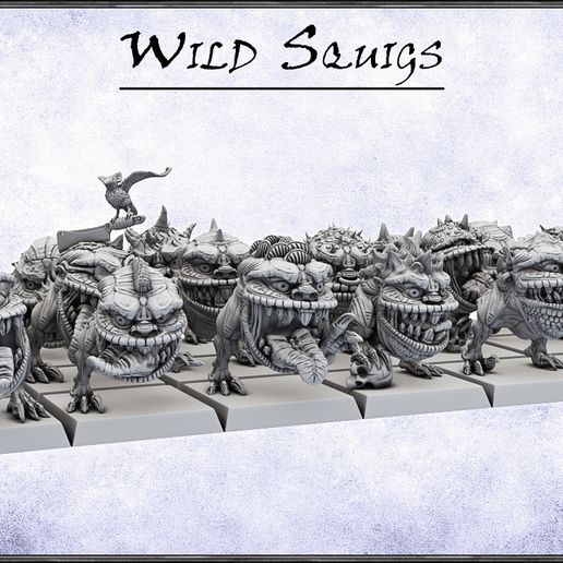 👺 Wild Squig Unit - 28mm Miniatures・ STL File for ・Cults